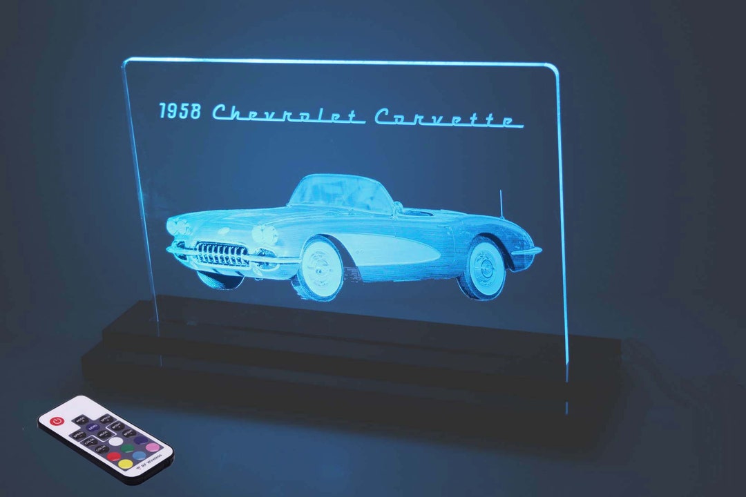 C1 Corvette Laser Etched LED Edge Lit Sign - Etsy