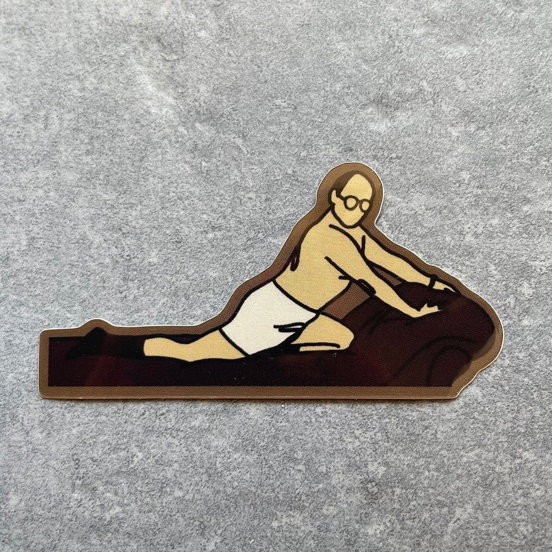 George Costanza Vinyl Sticker Line Drawing George Posing on Sofa ...