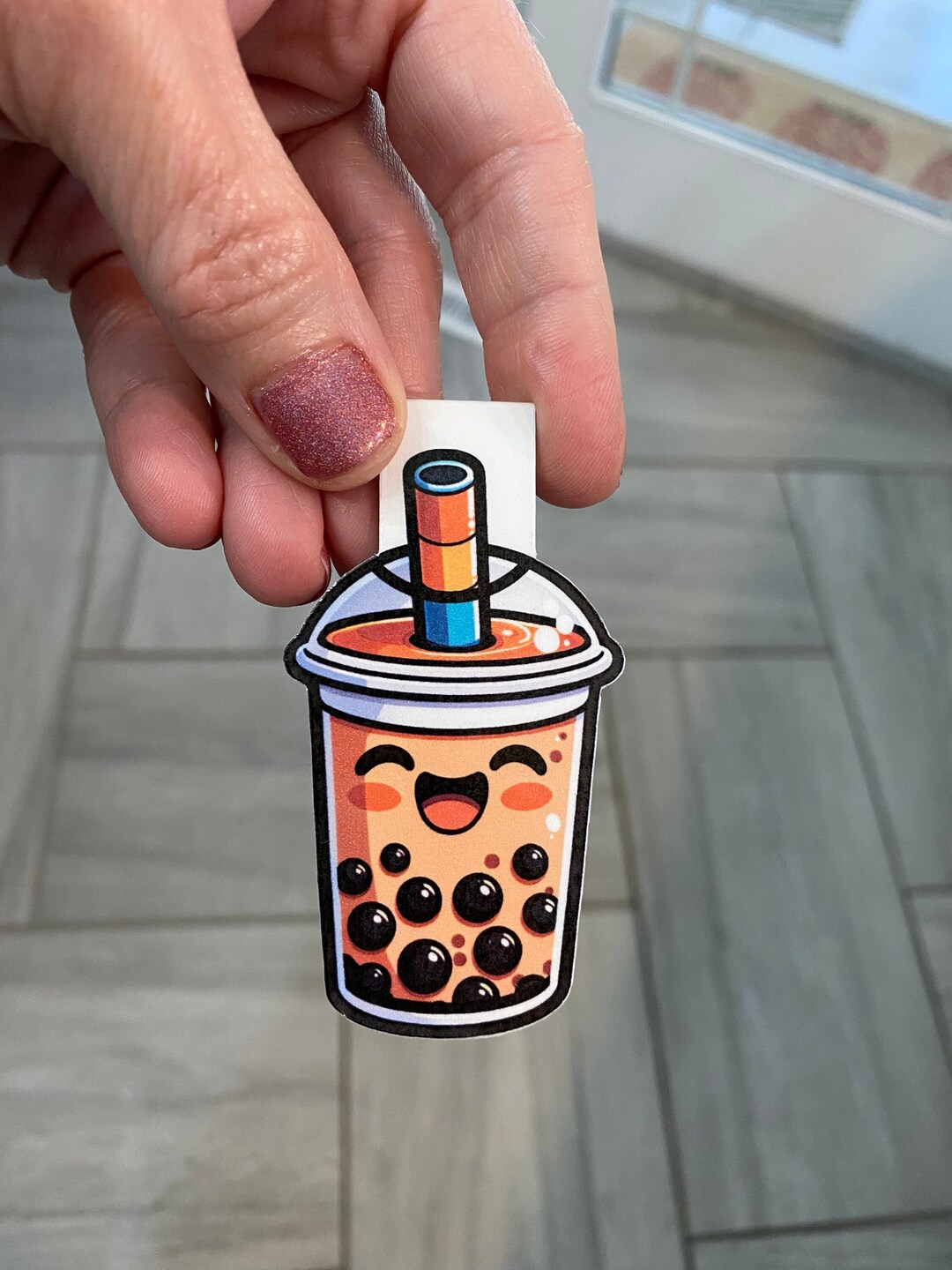 Boba Tea Tapioca Pearls Handmade Holographic or Clear Laminate Magnetic ...