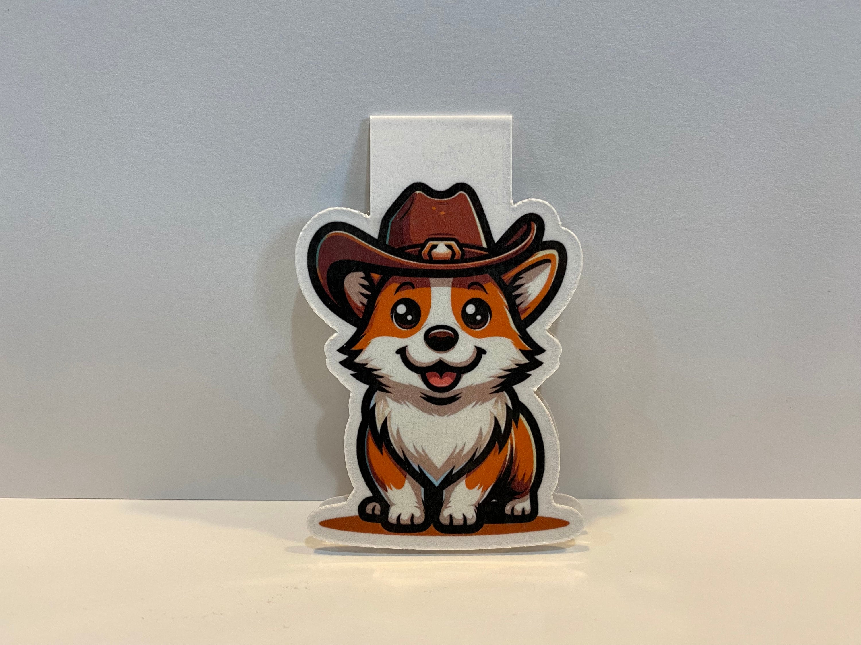 Cute Cowboy Corgi Two-sided Laminated Magnetic Bookmark, Magnetic Page ...