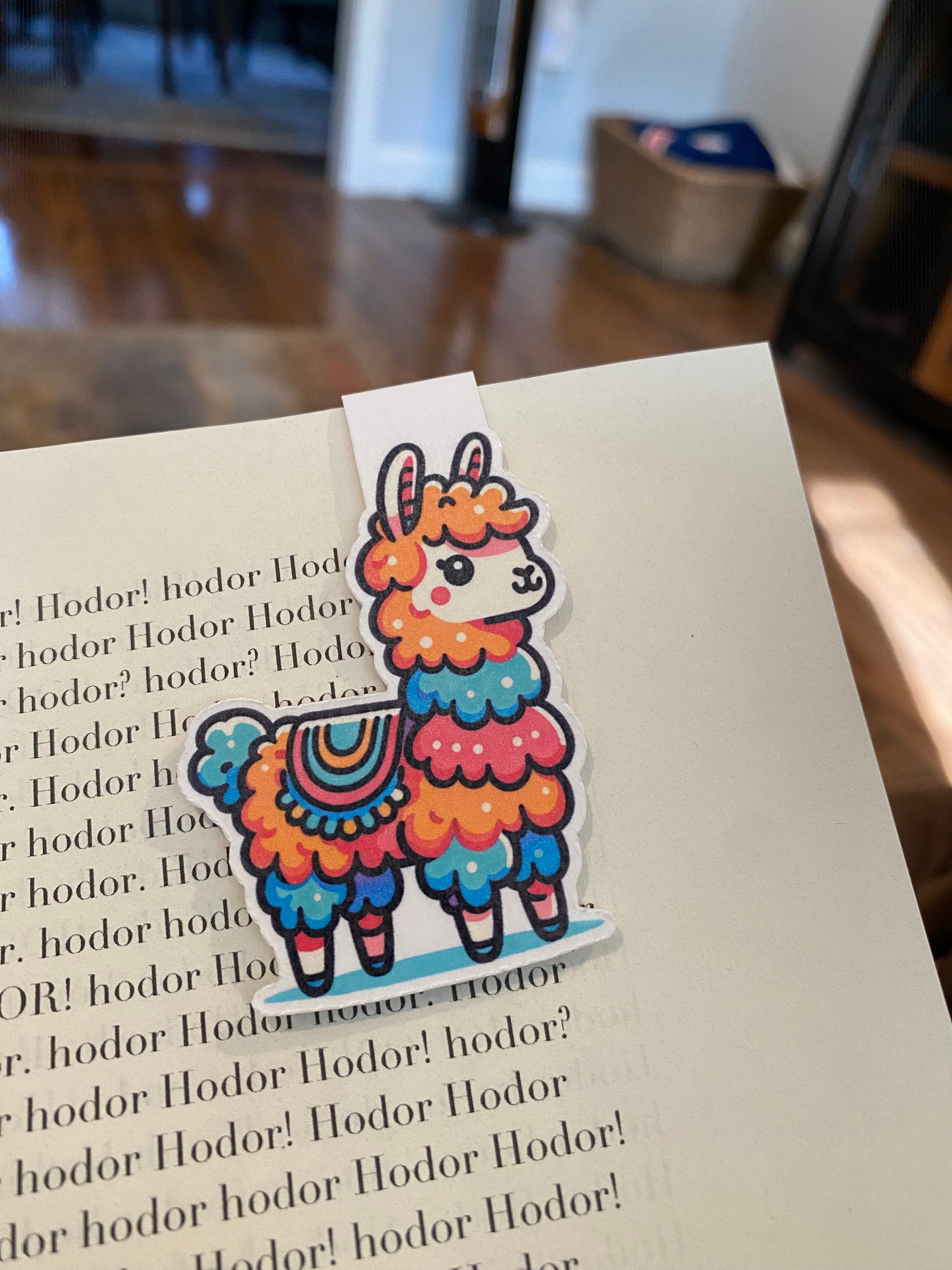 Whimsical Llama Magnetic Bookmark, Page Keeper, Handmade, 2 Side Clear ...