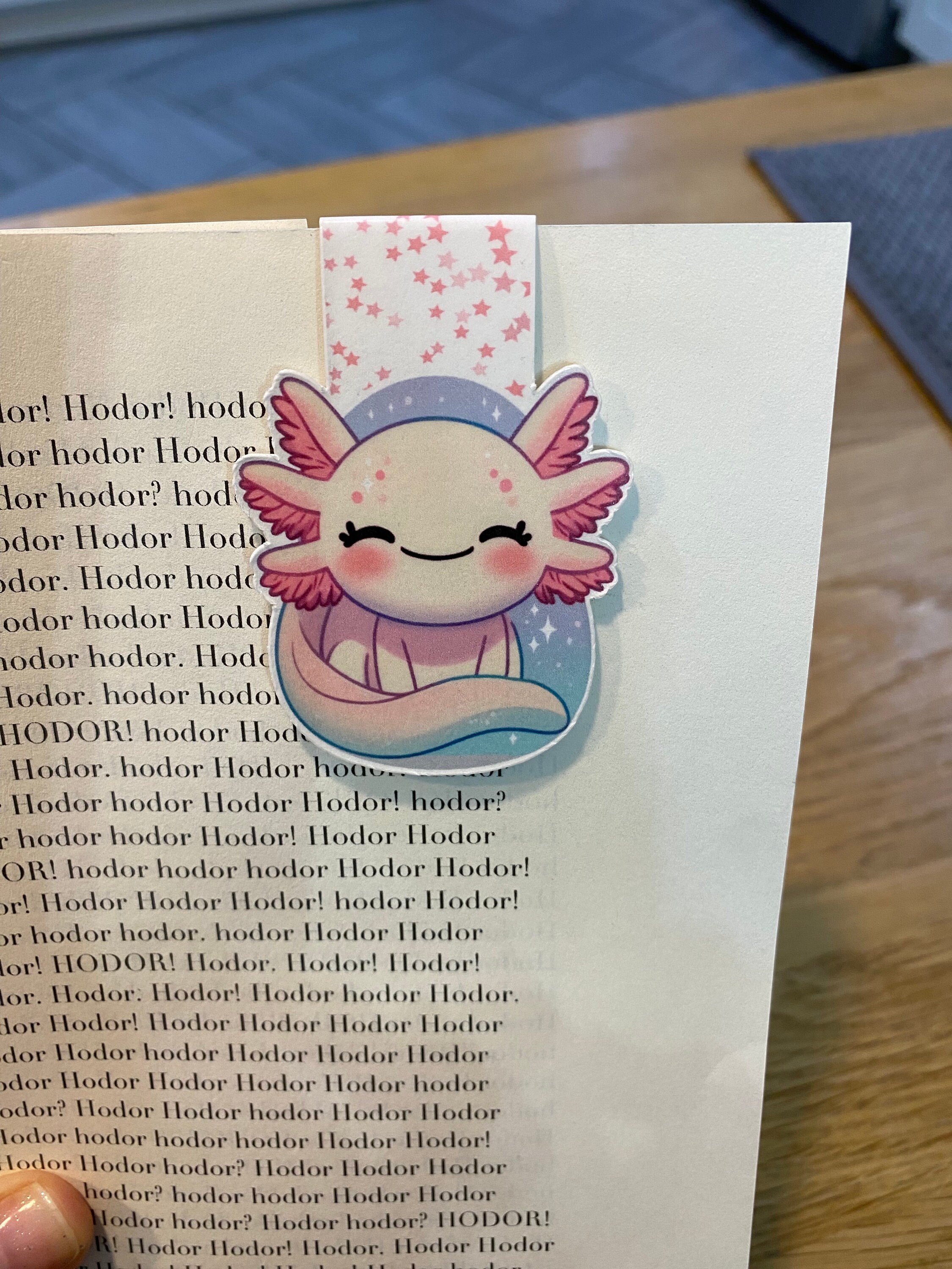 Cute Axolotl Two-sided Magnetic Bookmark With Clear or Holographic ...