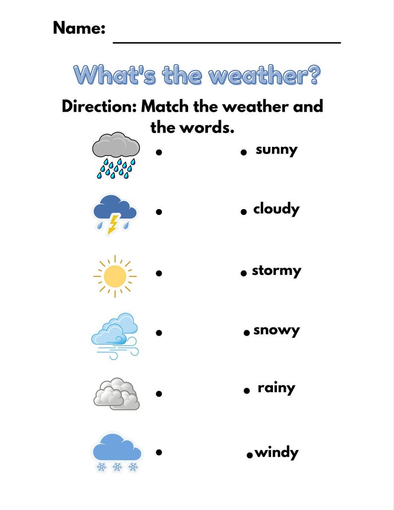 School Worksheet - Etsy