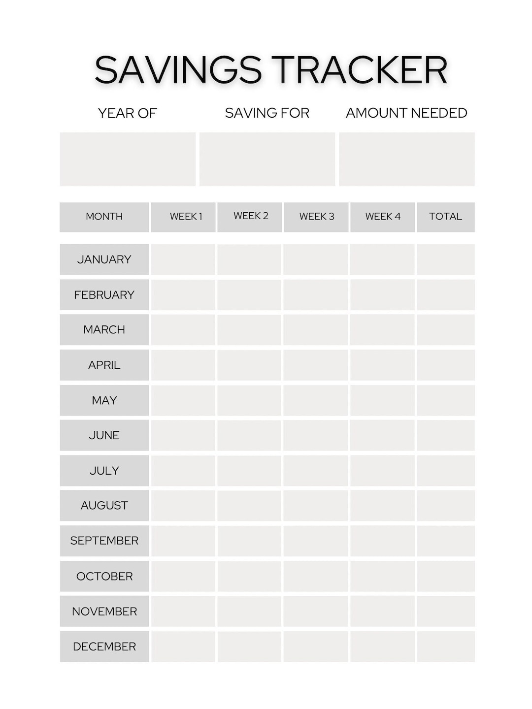 The Ultimate Savings Tracker - Etsy