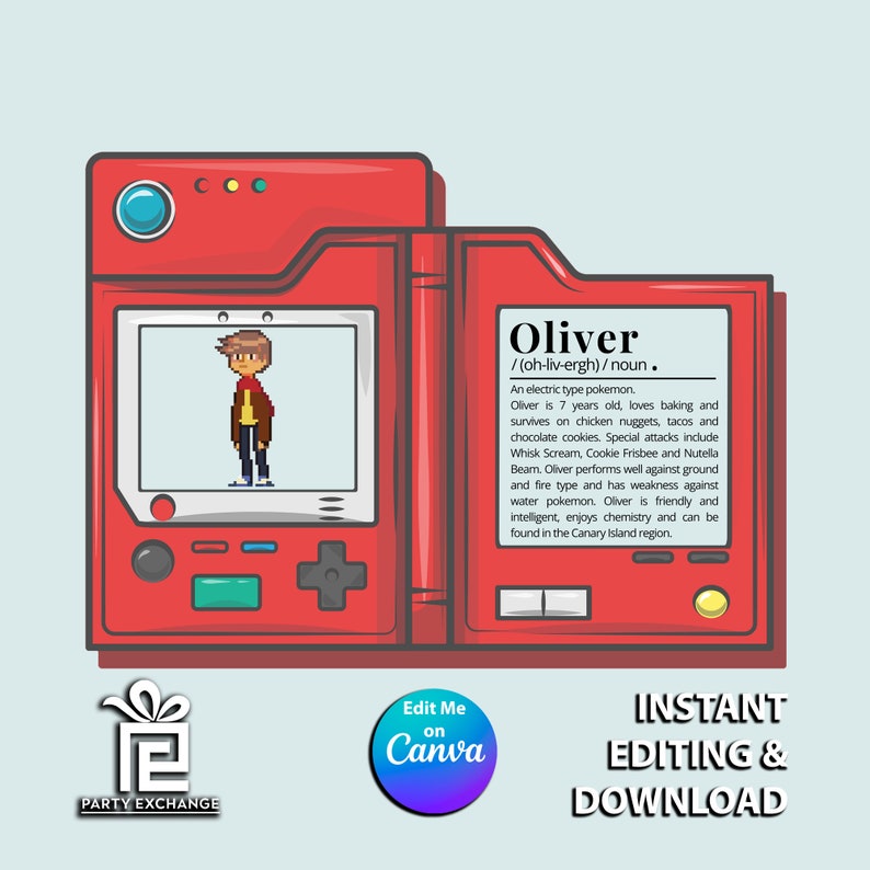 Pokemon Pokedex Name Digital Poster - Name Biographical Dictionary ...