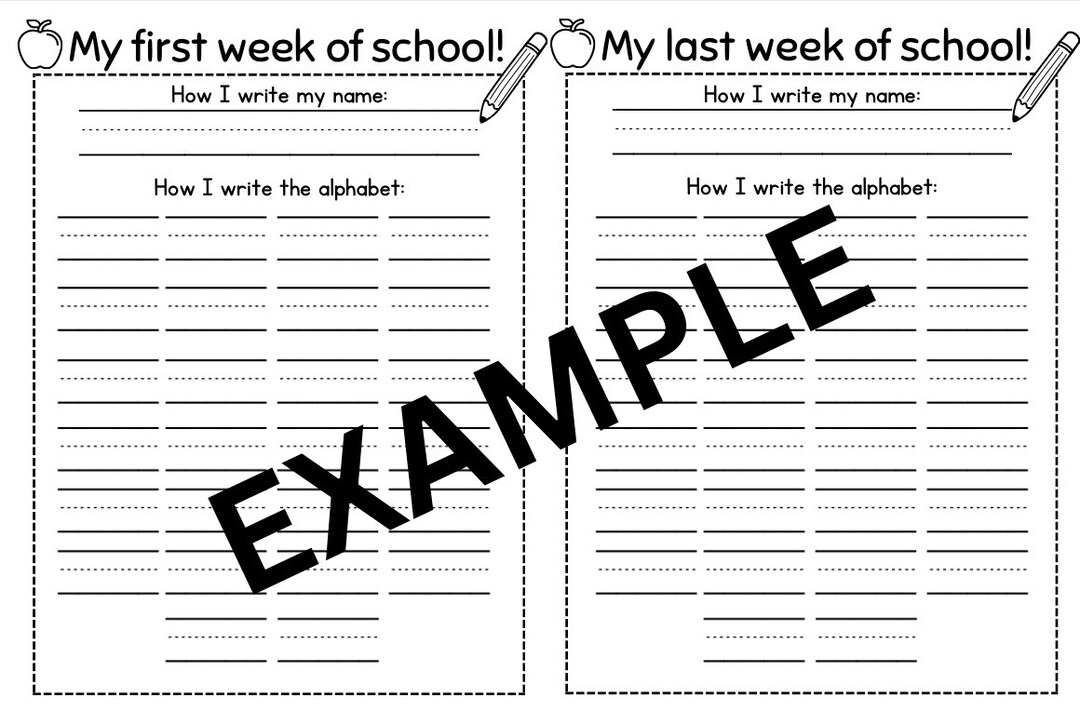 How I Write My Name & Alphabet on the First/last Week of School ...
