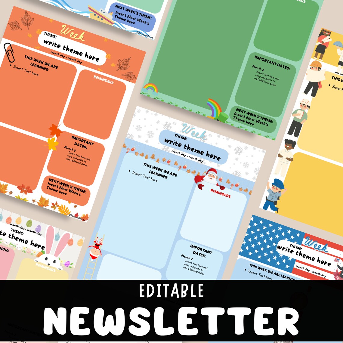 Editable Classroom Newsletter Templates for Weekly/monthly Parent ...