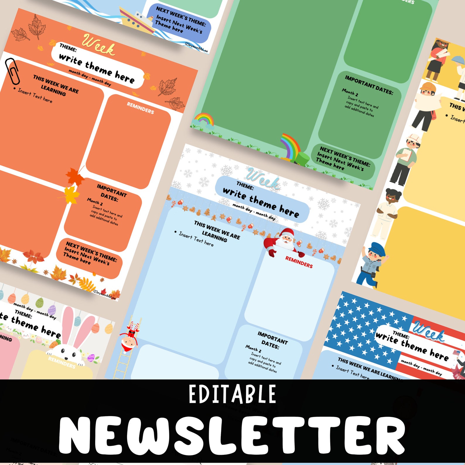 Editable Classroom Newsletter Templates for Weekly/monthly Parent ...