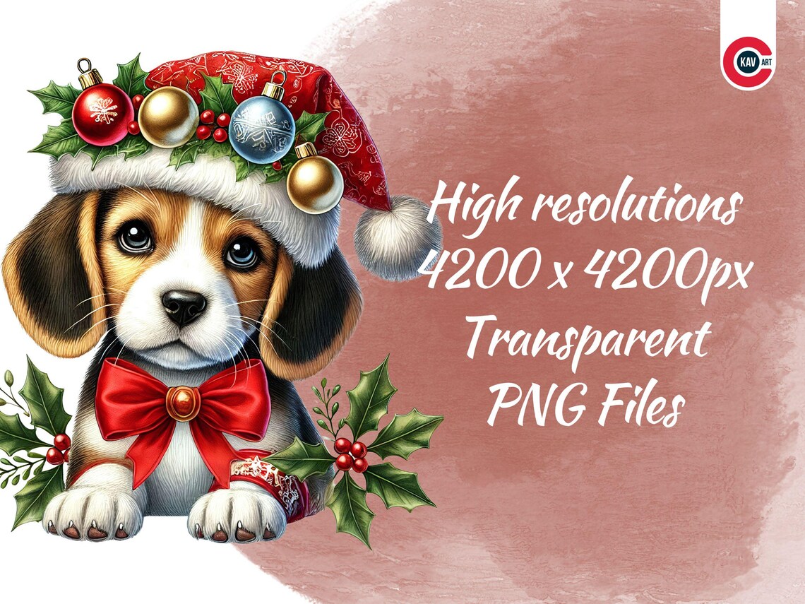 Christmas Puppy Clipart: Festive Holiday Dogs (digital Download) - Etsy