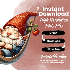 Funny Gnome Emote Clipart, Cute Gnome Character Fun, Gnome Clipart ...