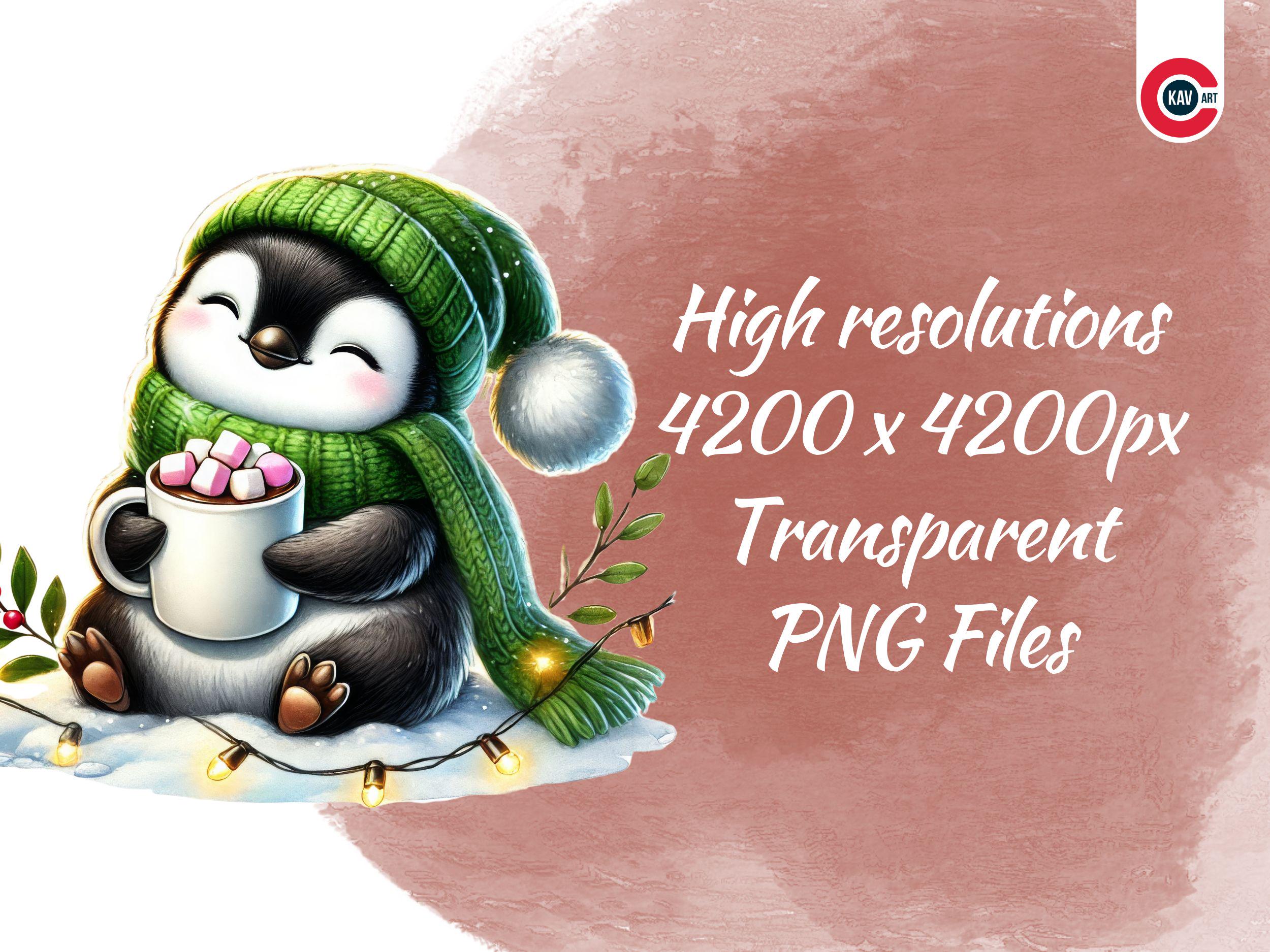 Penguin Clipart, Cute Christmas Penguin Clipart, Christmas Clipart ...