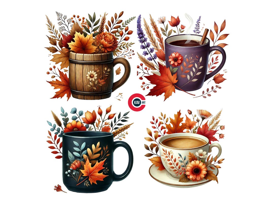 Fall Clipart, Autumn Season, Cozy Coffee Cup, Autumn Coffee Cup, Coffee ...