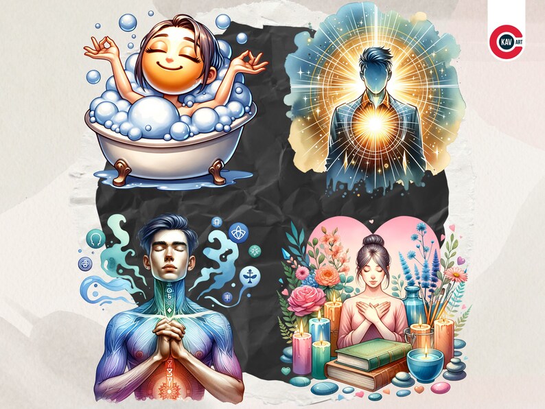 Wellness and Self-care Clipart, Self-care Clipart, Wellness Clipart ...