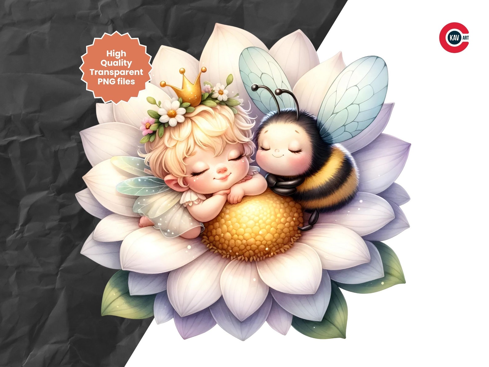 Fairy With Bumblebee Watercolor Clipart, Fairy and Bee, Bumble Bee ...