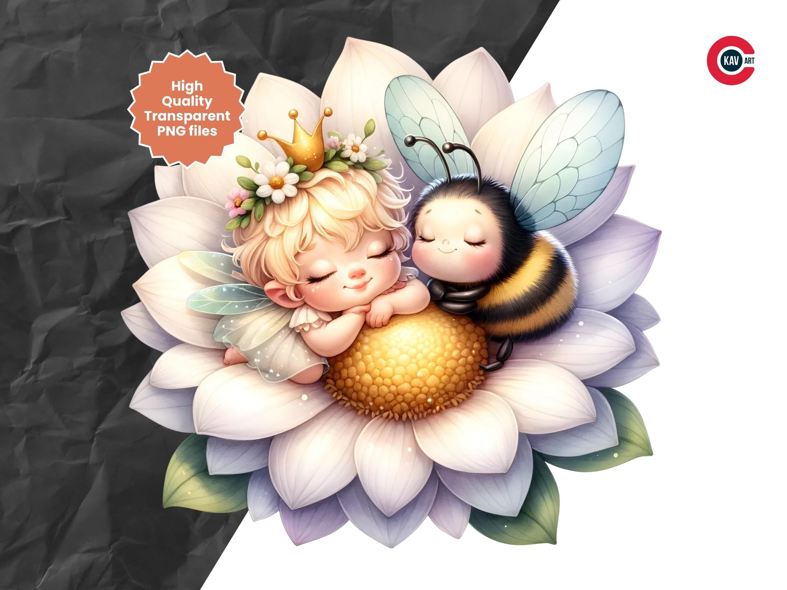 Fairy With Bumblebee Watercolor Clipart, Fairy and Bee, Bumble Bee ...