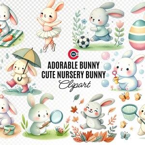Bunny PNG Clipart Bundle, Scrapbooking Graphics (digital Download - Etsy