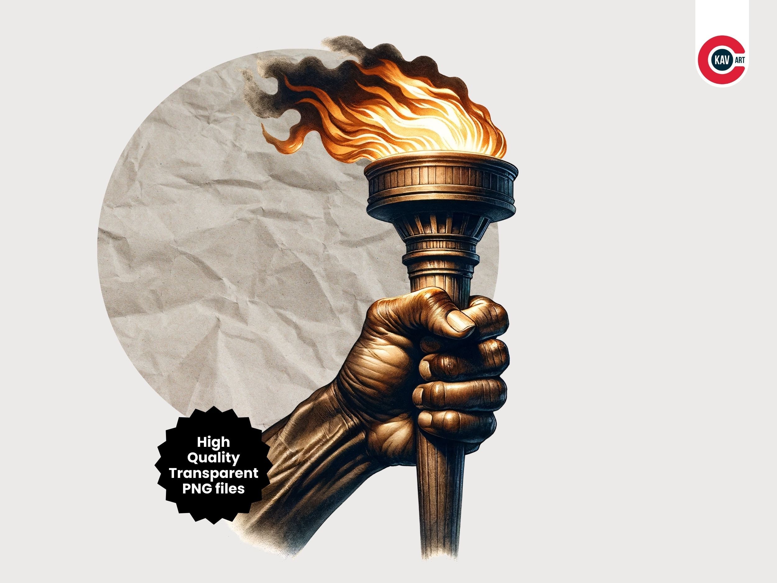 African American Hand Holding a Torch, African American Hand Writing a ...