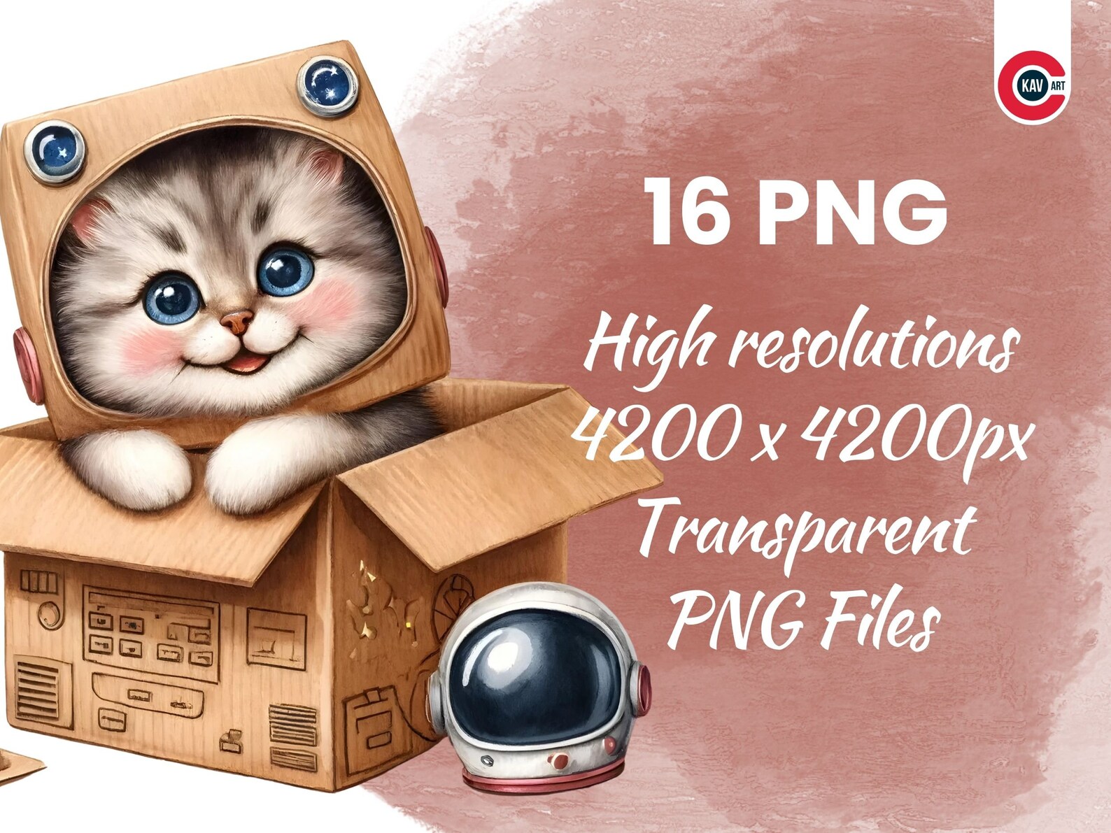 Funny Cat Watercolor Clipart Bundle, Cute Kitten Fun Clipart, Cat ...