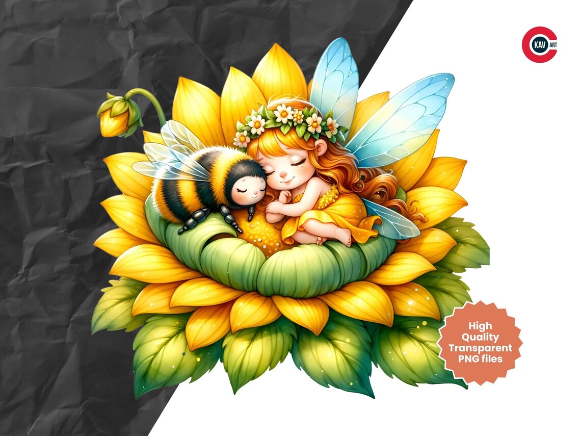 Fairy With Bumblebee Watercolor Clipart, Fairy and Bee, Bumble Bee ...