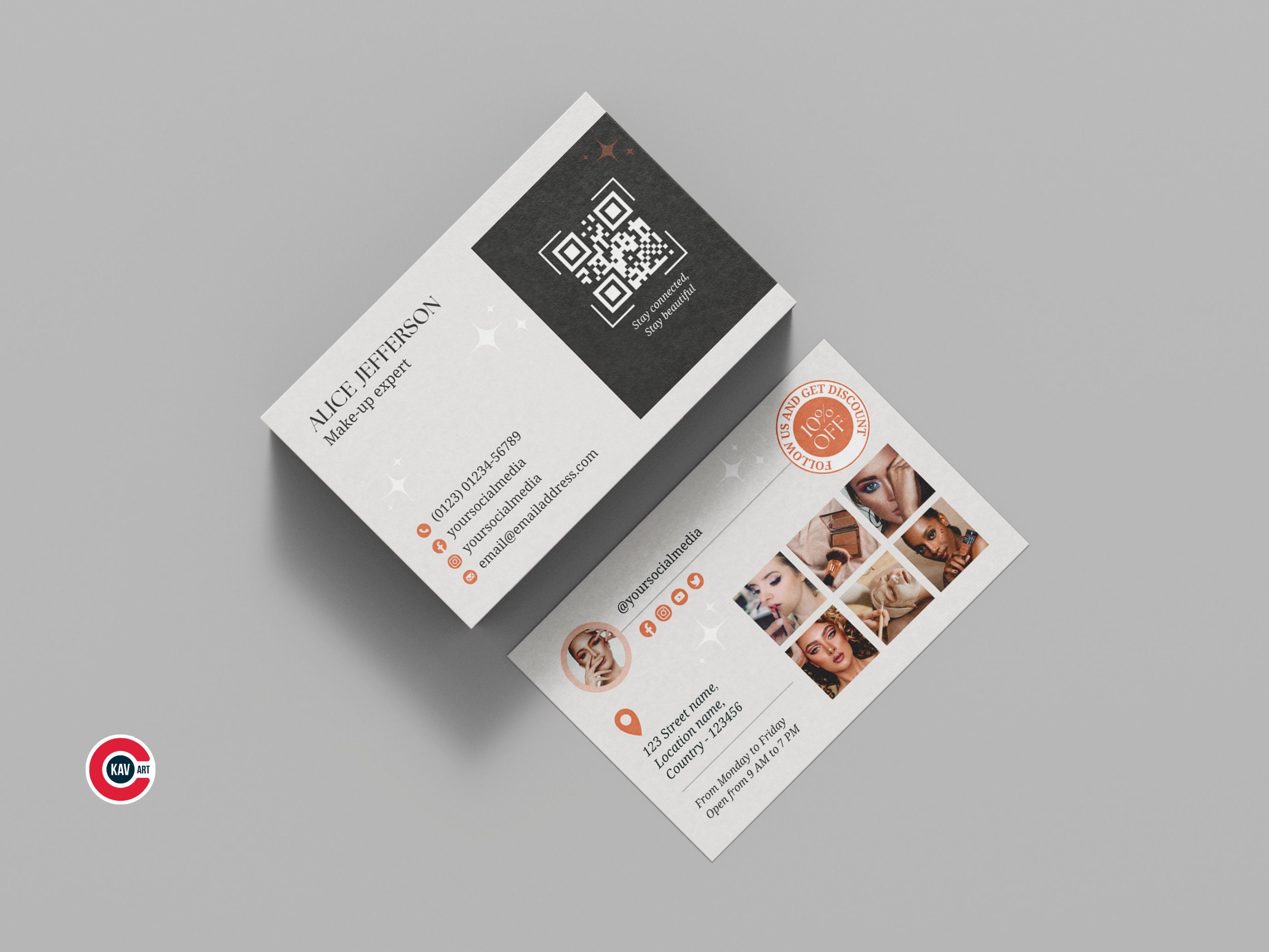 Canva Business Card Template With QR Code IG Influencer Card - Etsy