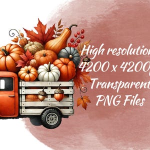 Fall Truck Clipart, Hello Fall, Farm Truck, Truck With Fall Pumpkin and ...