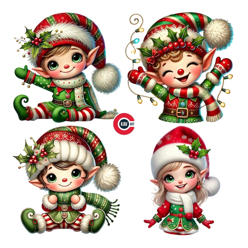 Elf Clipart - Etsy
