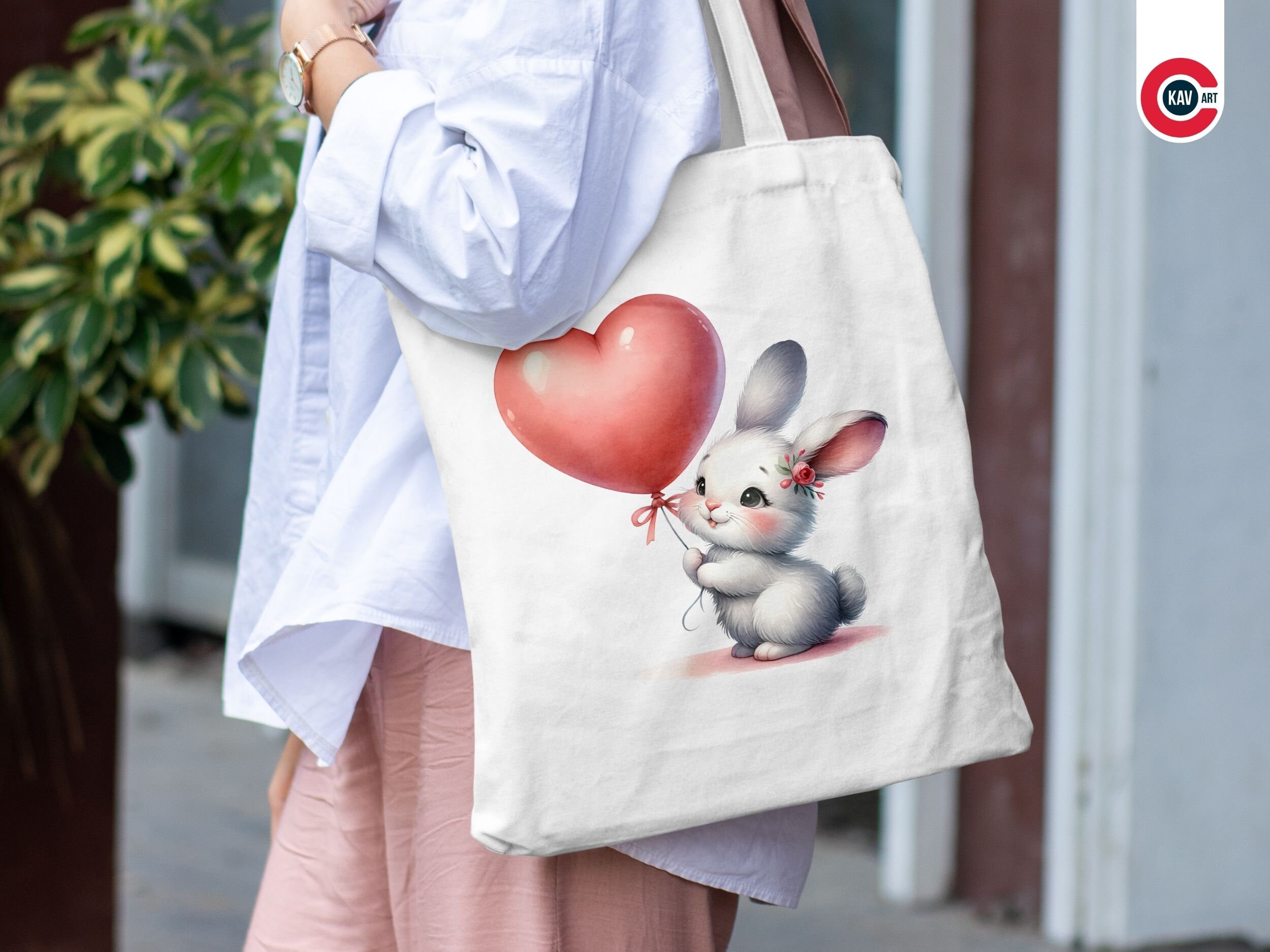 Valentine Bunny, Valentine Bunny Clipart Bundle, Valentine Clipart ...