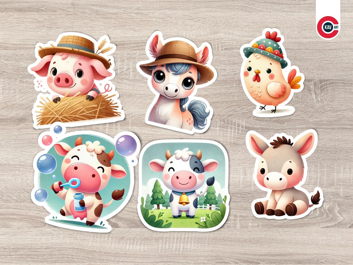 Farm Animals Clipart Bundle, Nursery Art (digital Download - Etsy