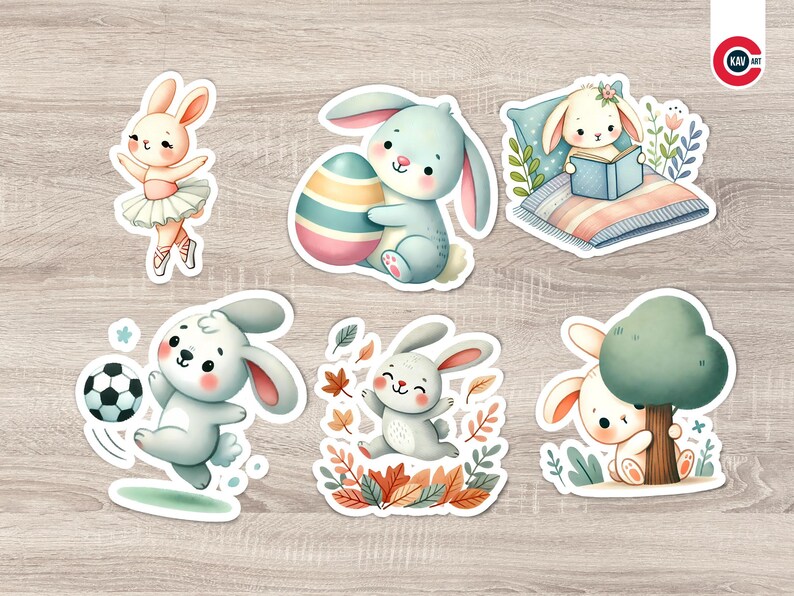 Bunny PNG Clipart Bundle, Scrapbooking Graphics (digital Download - Etsy