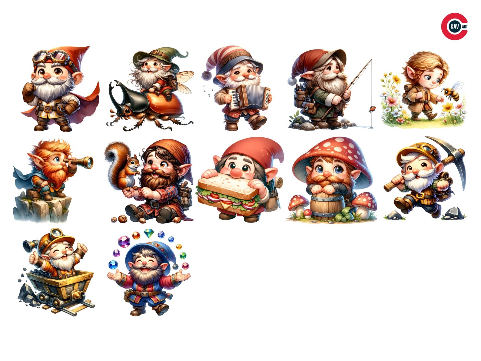 Funny Dwarf and Gnome Clipart, Dwarf Fun Activity, Gnome Fun Clipart ...