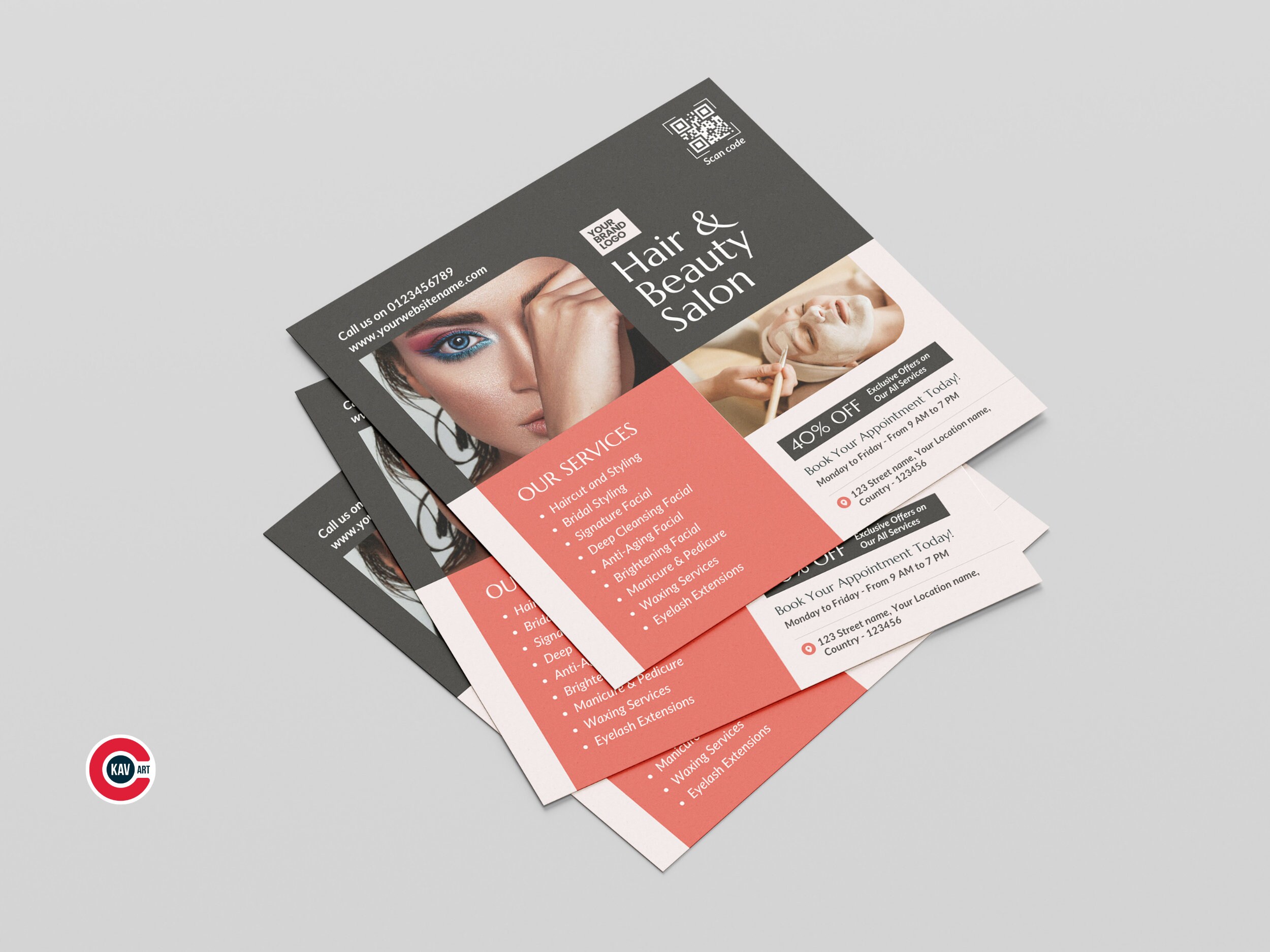 Facial Flyer, Beauty Salon Flyer, Canva Templates, Instagram Post, Hair ...