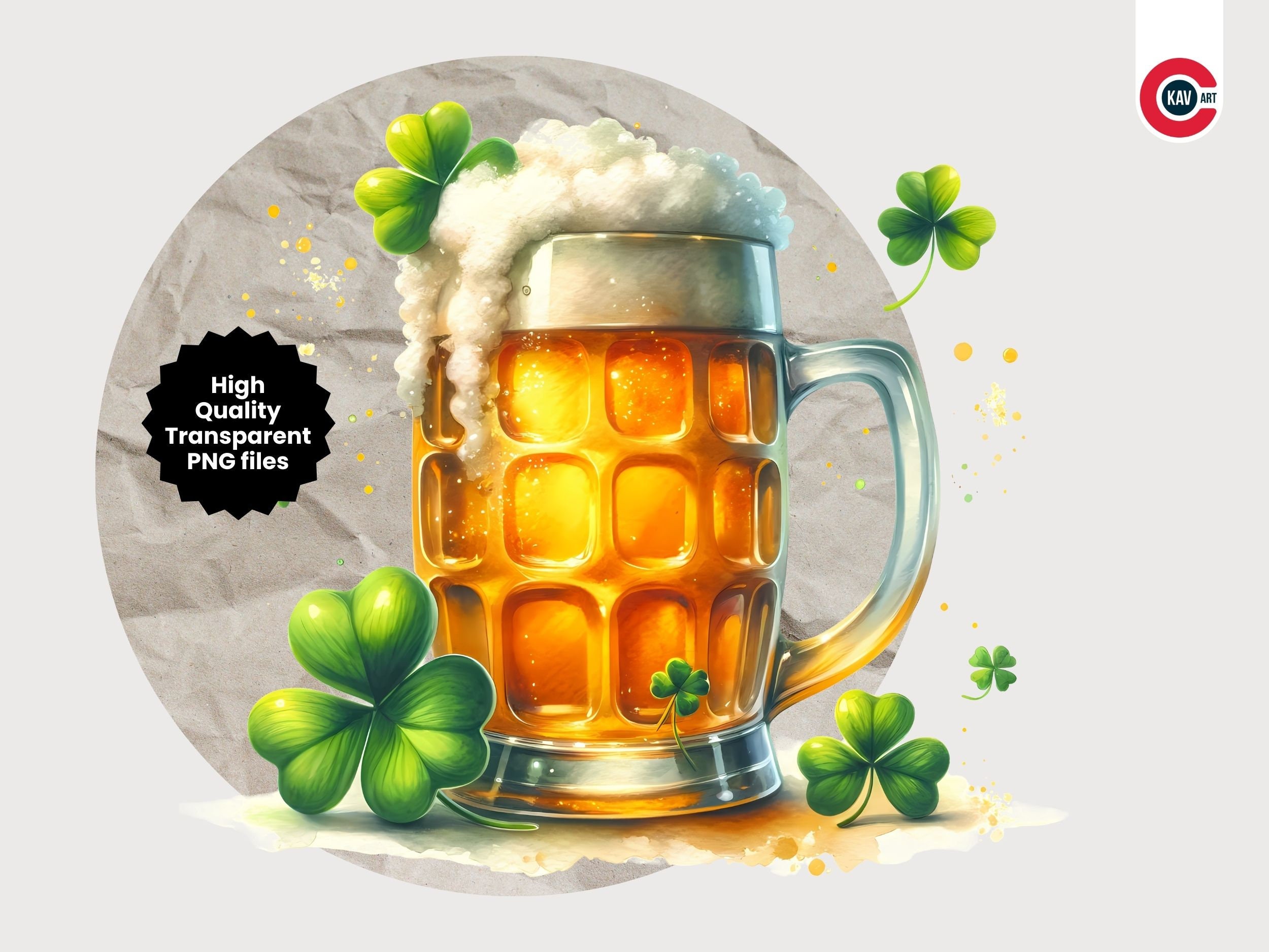 Saint Patrick's Day Clipart Bundle, Festive Png Graphics, St Patrick's Graphics, Transparent ...
