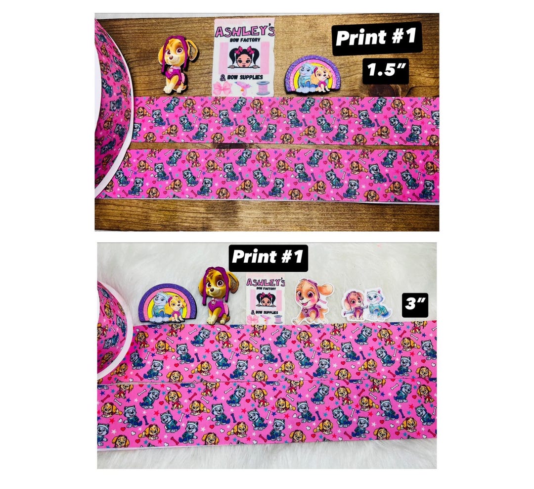 Cute Dog Ribbon & Centers - Etsy