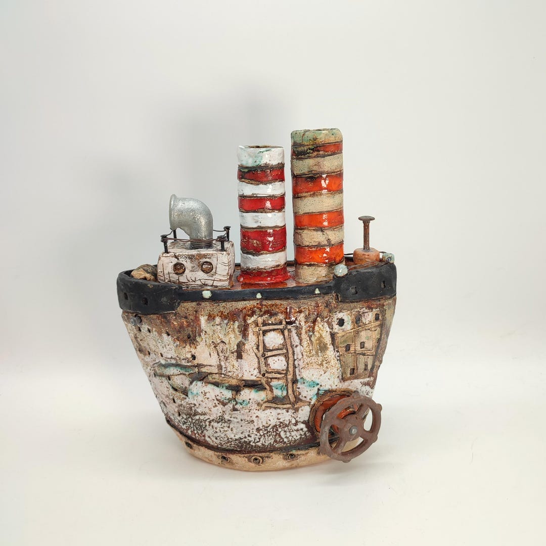 LITTLE SHIP 3 Ceramic Sculpture, Artistic Ceramics, Handmade Ceramics ...