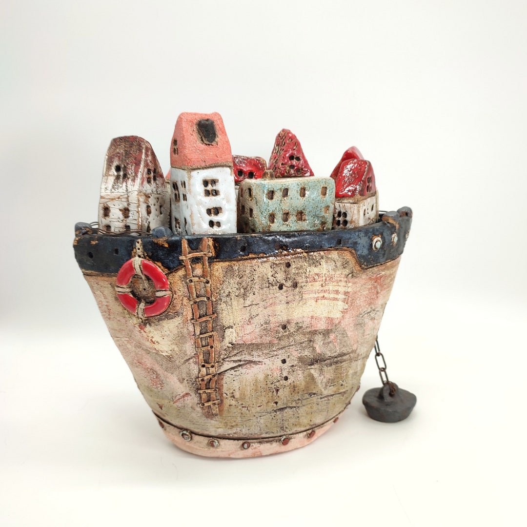 CITY ON the WATER 5; Ceramic Sculpture, Artistic Ceramics, Handmade ...