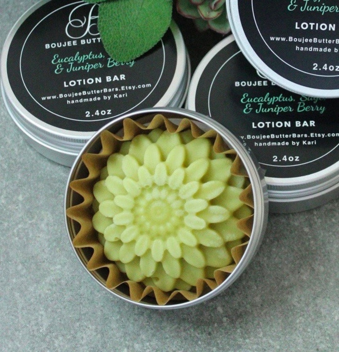 Eucalyptus, Sage, & Juniper Berry Scented Lotion Bar - Etsy