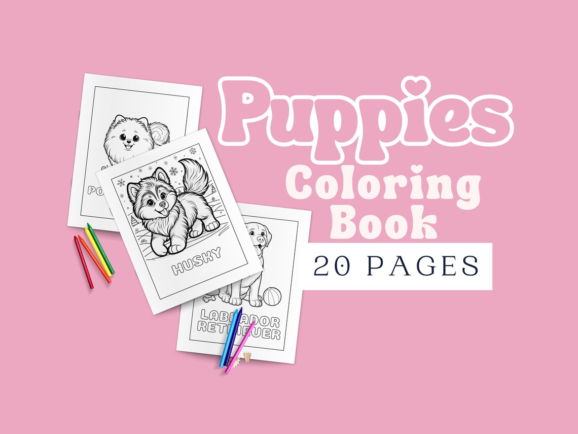 Puppy Dog Coloring Book | Printable Coloring Pages | Dog Coloring Pages ...