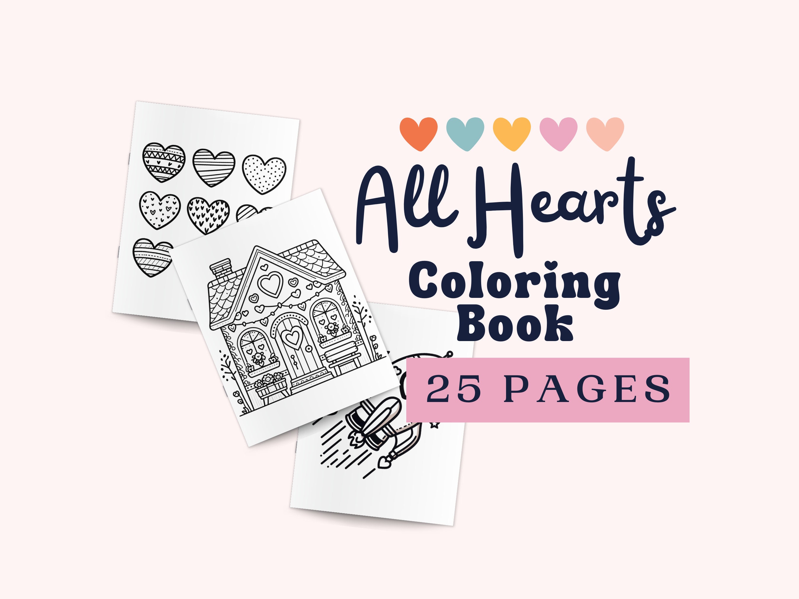 Heart Coloring Pages | Hearts Coloring Book | All Heart | Coloring ...