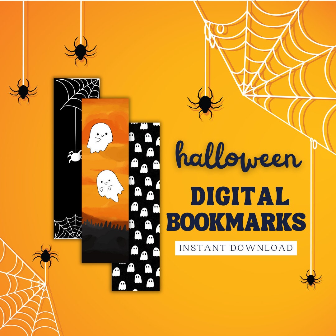 Halloween Digital Bookmark | Bookmark Set | Halloween Bookmark | Kids ...