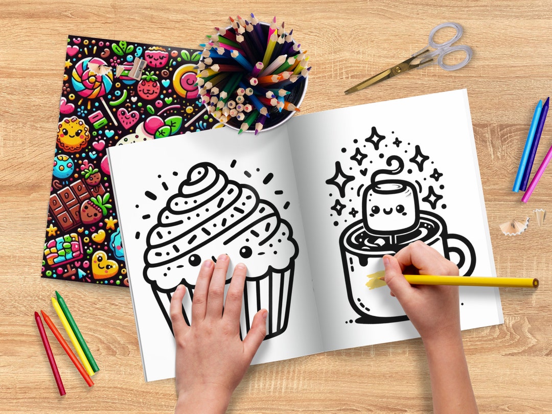 Sweet Treats Coloring Book | Printable Coloring Pages | Dessert ...