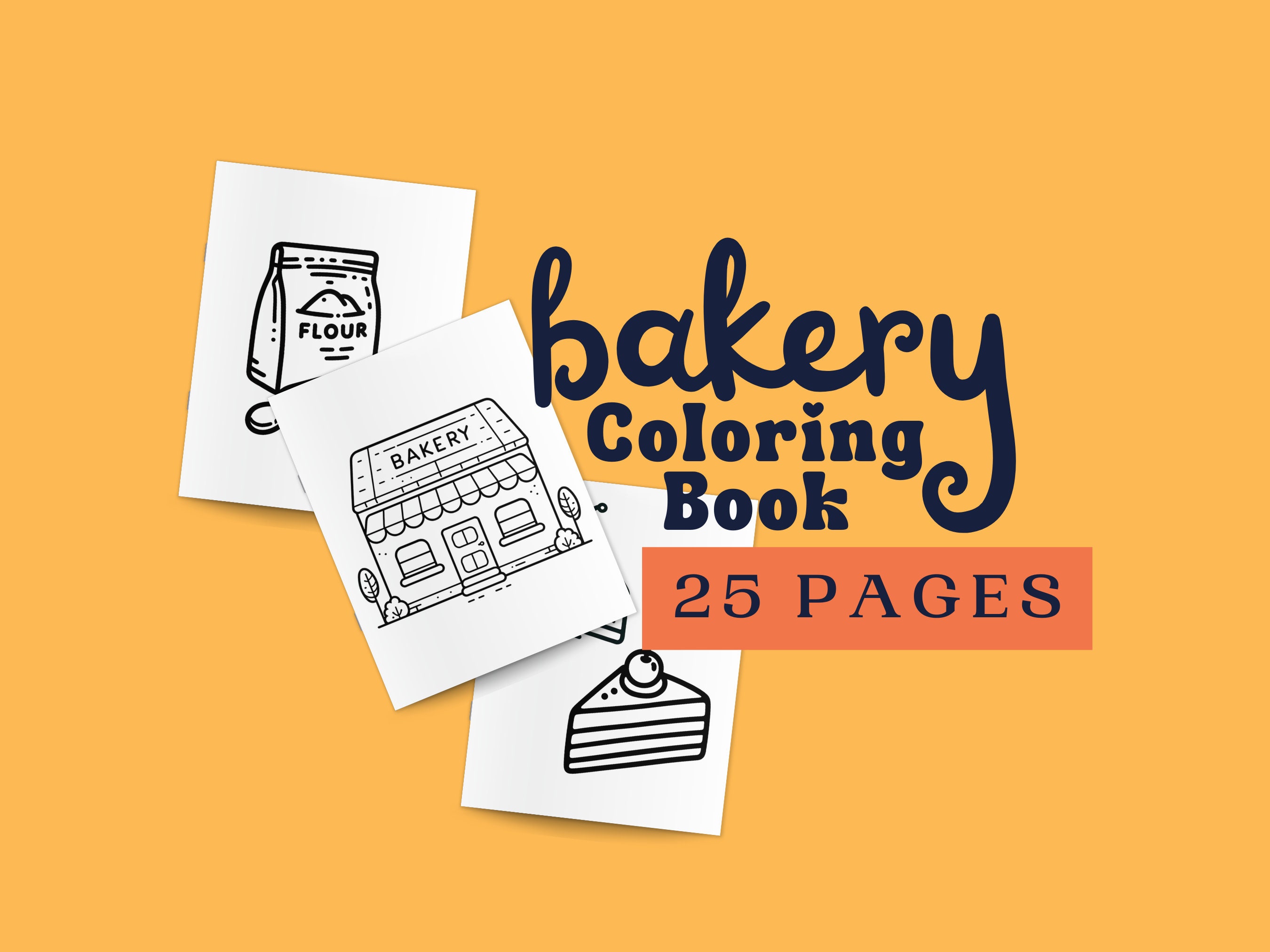 Bakery Coloring Book | Sweet Treats Coloring Pages | Cupcake Coloring ...