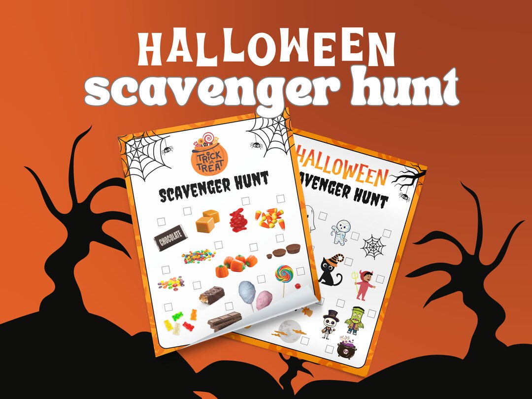 Printable Halloween Scavenger Hunt | Halloween Treasure Hunt ...