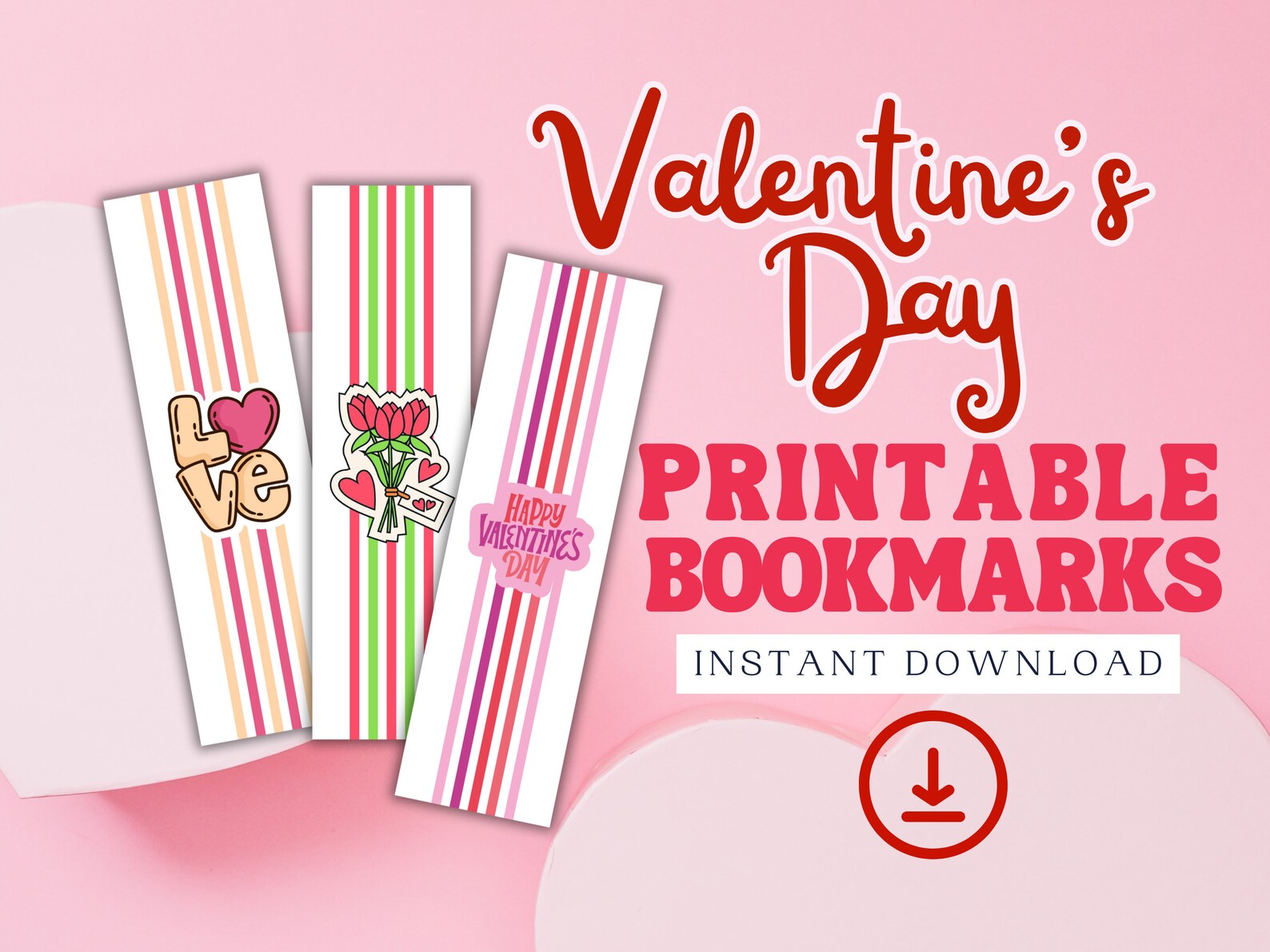 Valentine's Day Bookmark | Valentine's Bookmark | Valentine's Printable ...