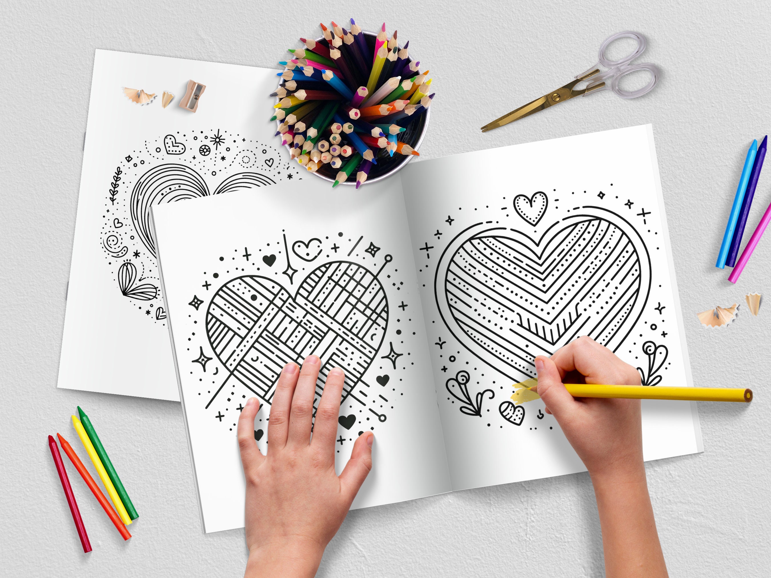 Minimalist Valentines Coloring Book | Printable Coloring Pages ...