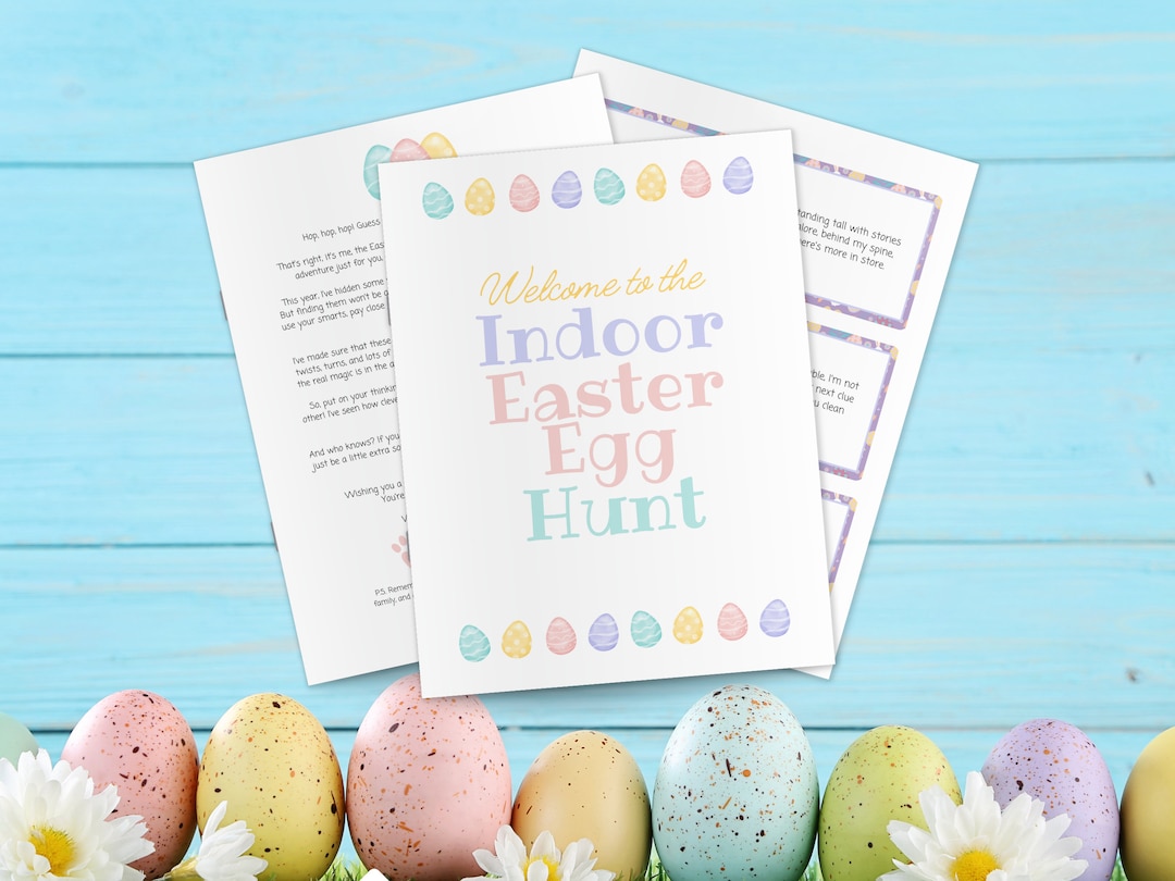 Indoor Easter Egg Hunt for Kids | Easter Scavenger Hunt | Easter ...