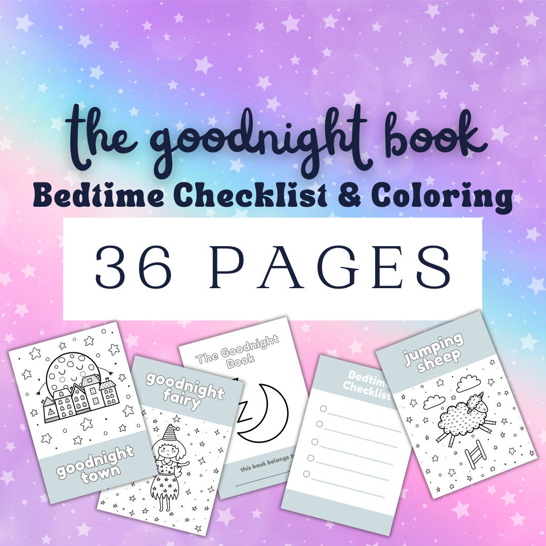 The Goodnight Book | Printable Coloring Pages | Nighttime Routine ...