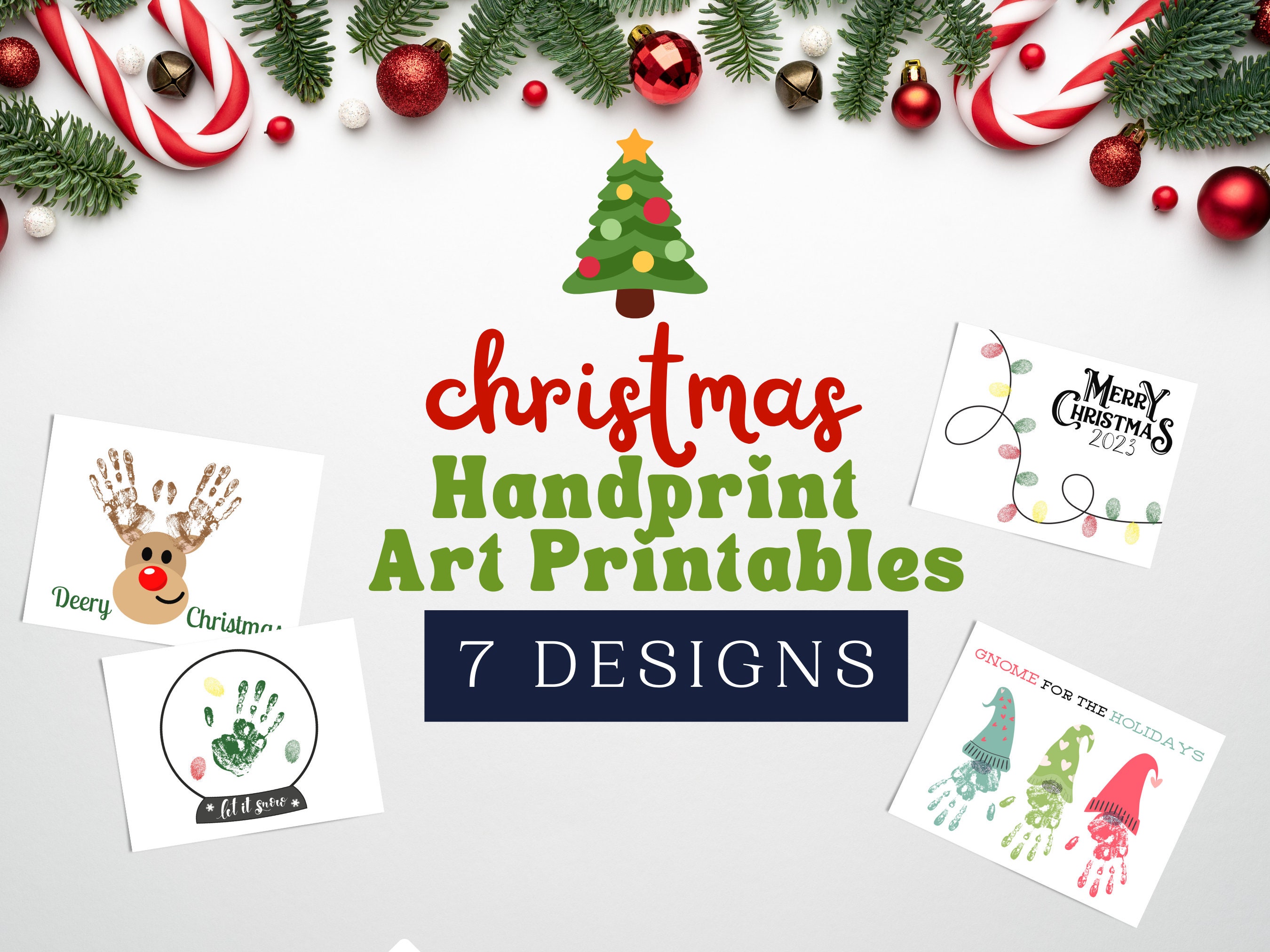 Free Handprint Clipart For Christmas Tree