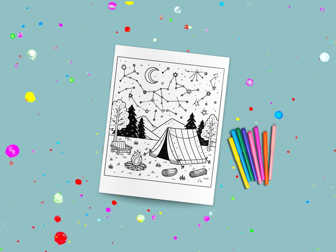 Boho Coloring Pages | Boho Nature | Minimalist Scenery Coloring Pages ...