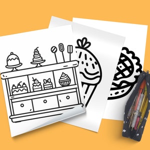 Bakery Coloring Book | Sweet Treats Coloring Pages | Cupcake Coloring ...