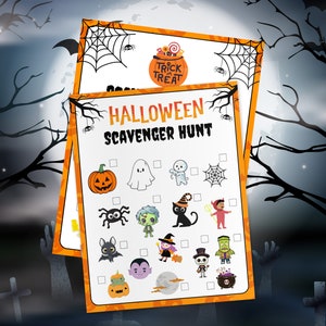Printable Halloween Scavenger Hunt | Candy Treasure Hunt (PDF) - Etsy